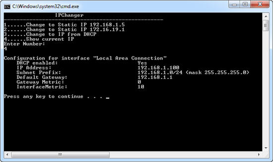 IPChanger - ifconfig.dk